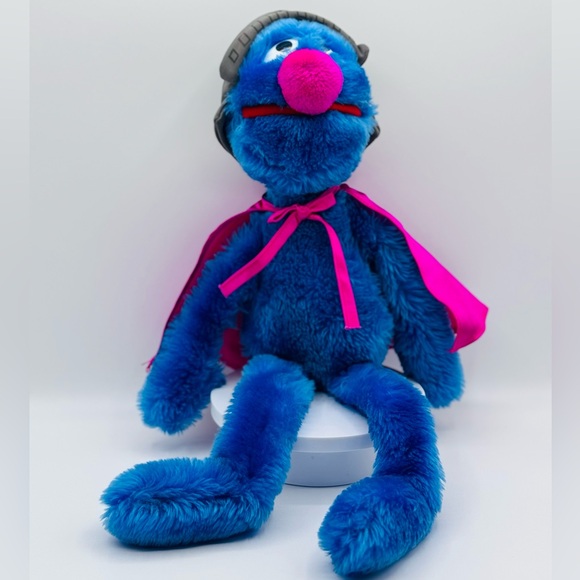 Sesame Street | Toys | Super Hero Grover Plush Doll Hat Cape Sesame ...